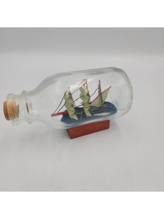 Accents | Ship In Glass Bottle Small Home Desk Office Decor 3x4 Ship ...